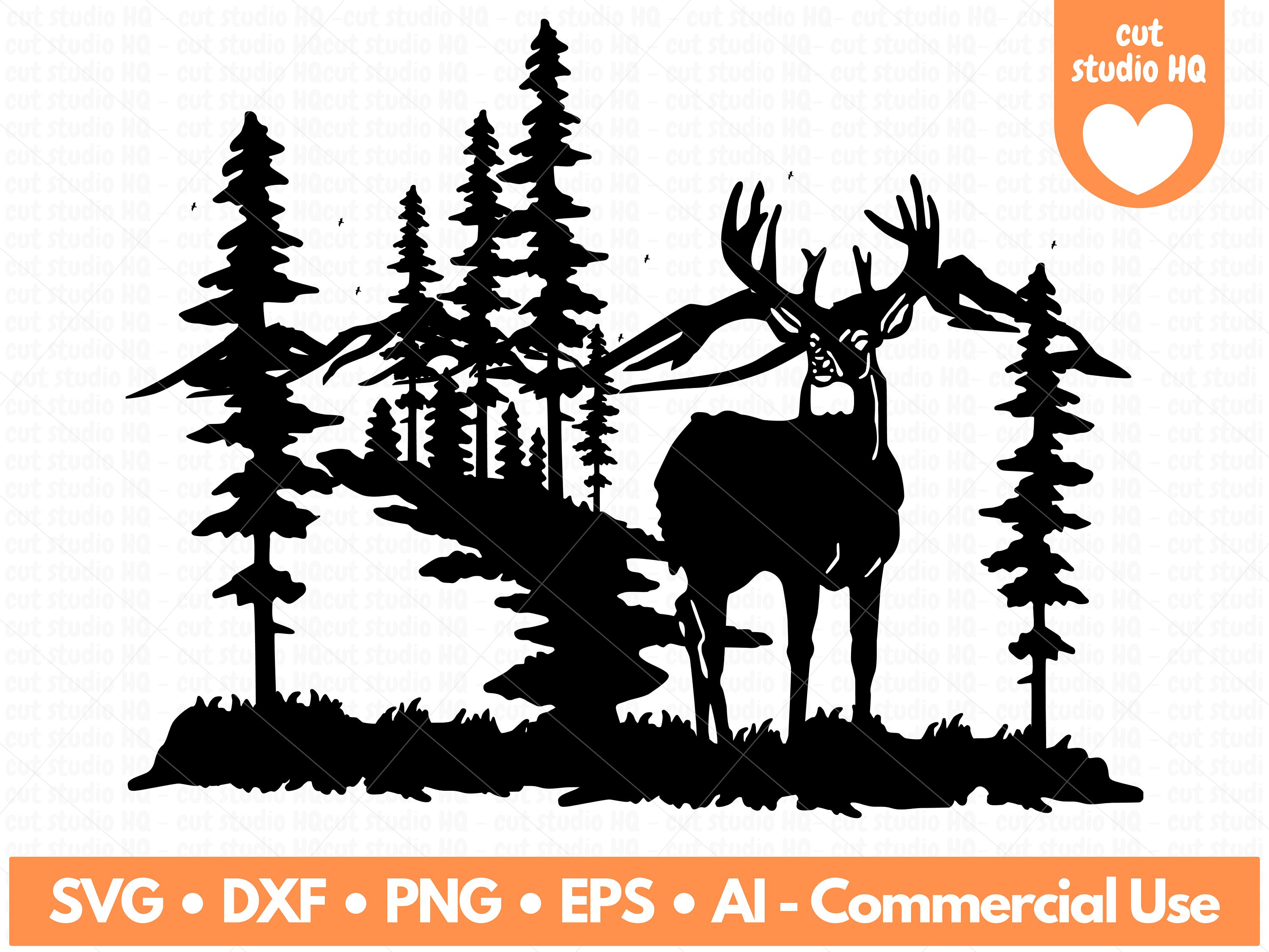 Deer Hunting Svg File Us Deer Svg Deer Hunting Clipart Deer Head ...