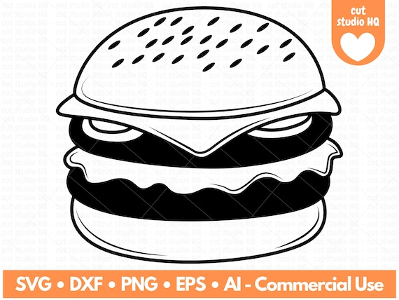 Cheeseburger Svg Hamburger Svg Burger Svg Fast Food Svg - Etsy Canada
