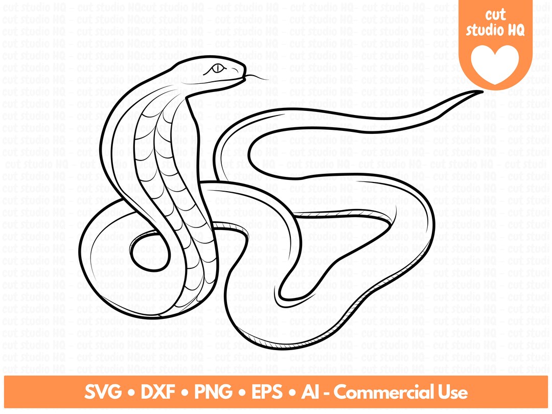 Snake Silhouette SVG, Svg, Dxf, Cricut, Silhouette Cut File, Instant ...