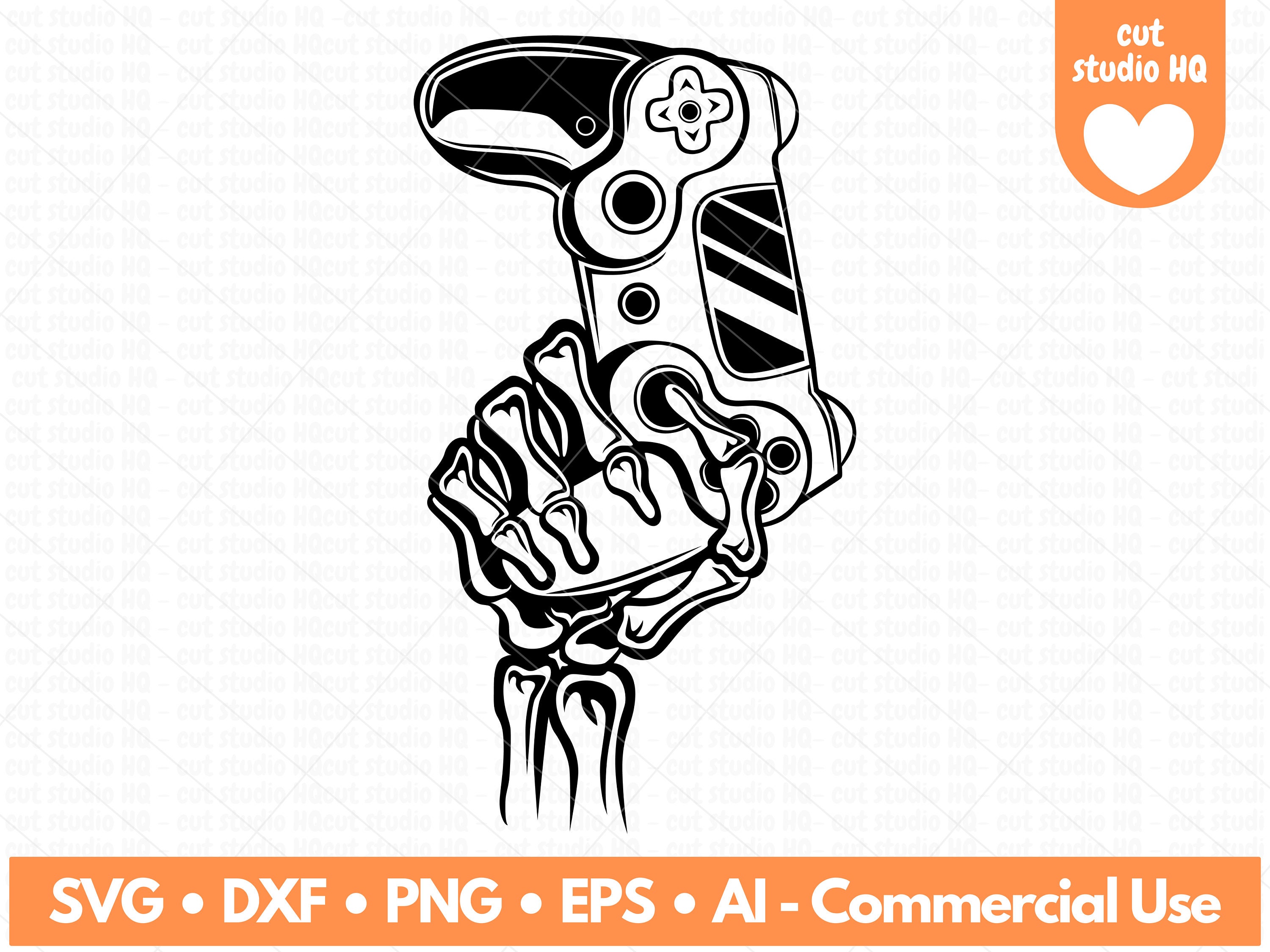 Skeleton Gamepad SVG, Skeleton Gamepad Png, Skeleton Gamepad Dxf ...