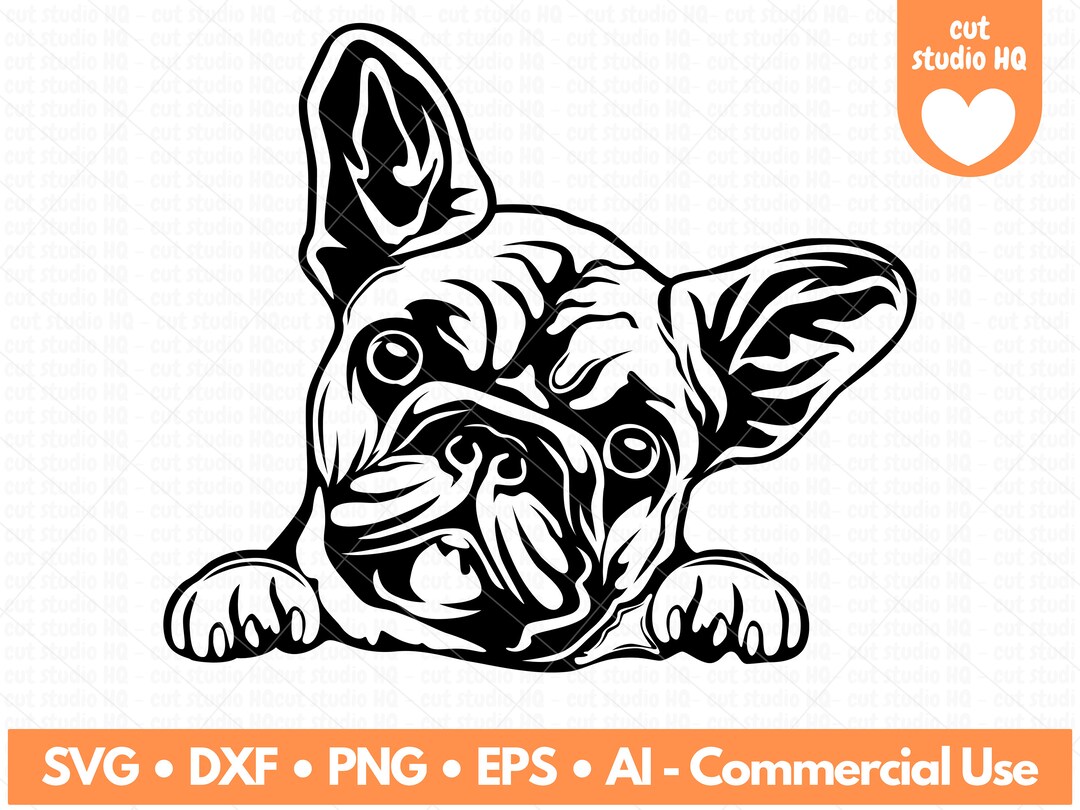 French Bulldog SVG, French Bulldog Png, French Bulldog Dxf, French ...