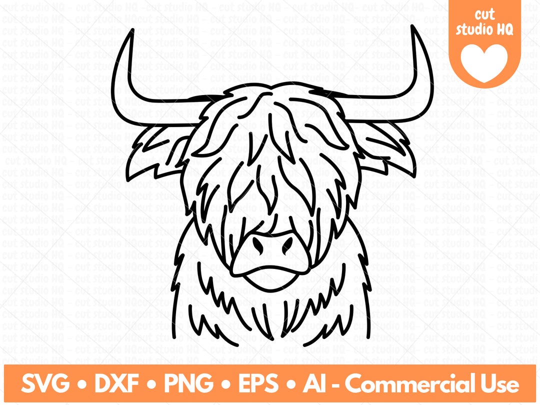 Highland Cow SVG, Highland Cow Png, Highland Cow Dxf, Highland Cow Eps ...