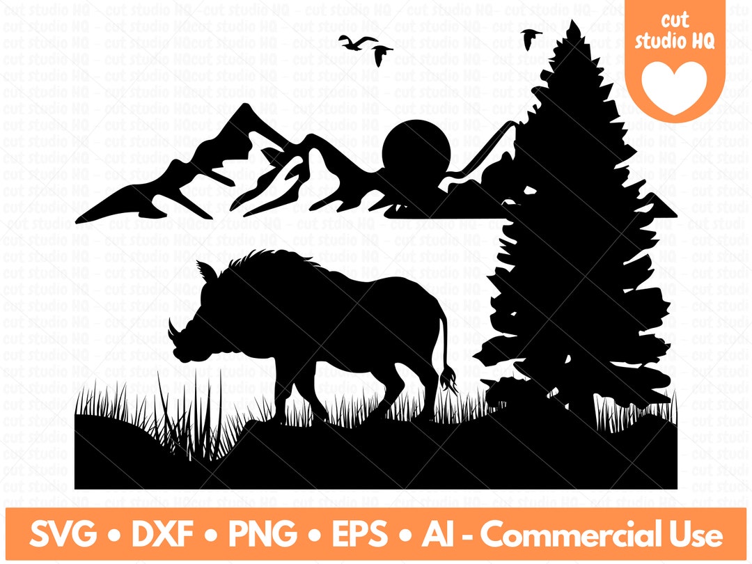 Wild Hog SVG, Wild Hog Png, Wild Hog Dxf, Wild Hog Eps, Wild Hog Vector ...