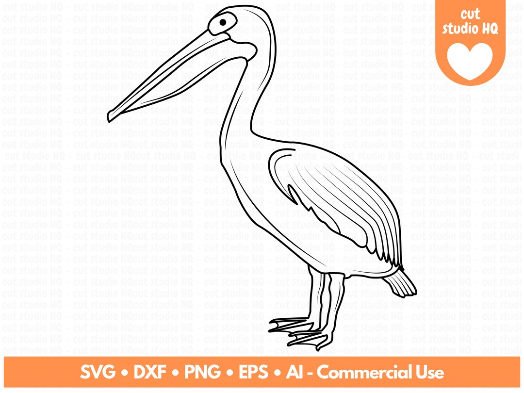 Pelican Svg Files Prepared for Cricut SVG Clip Art Digital File ...