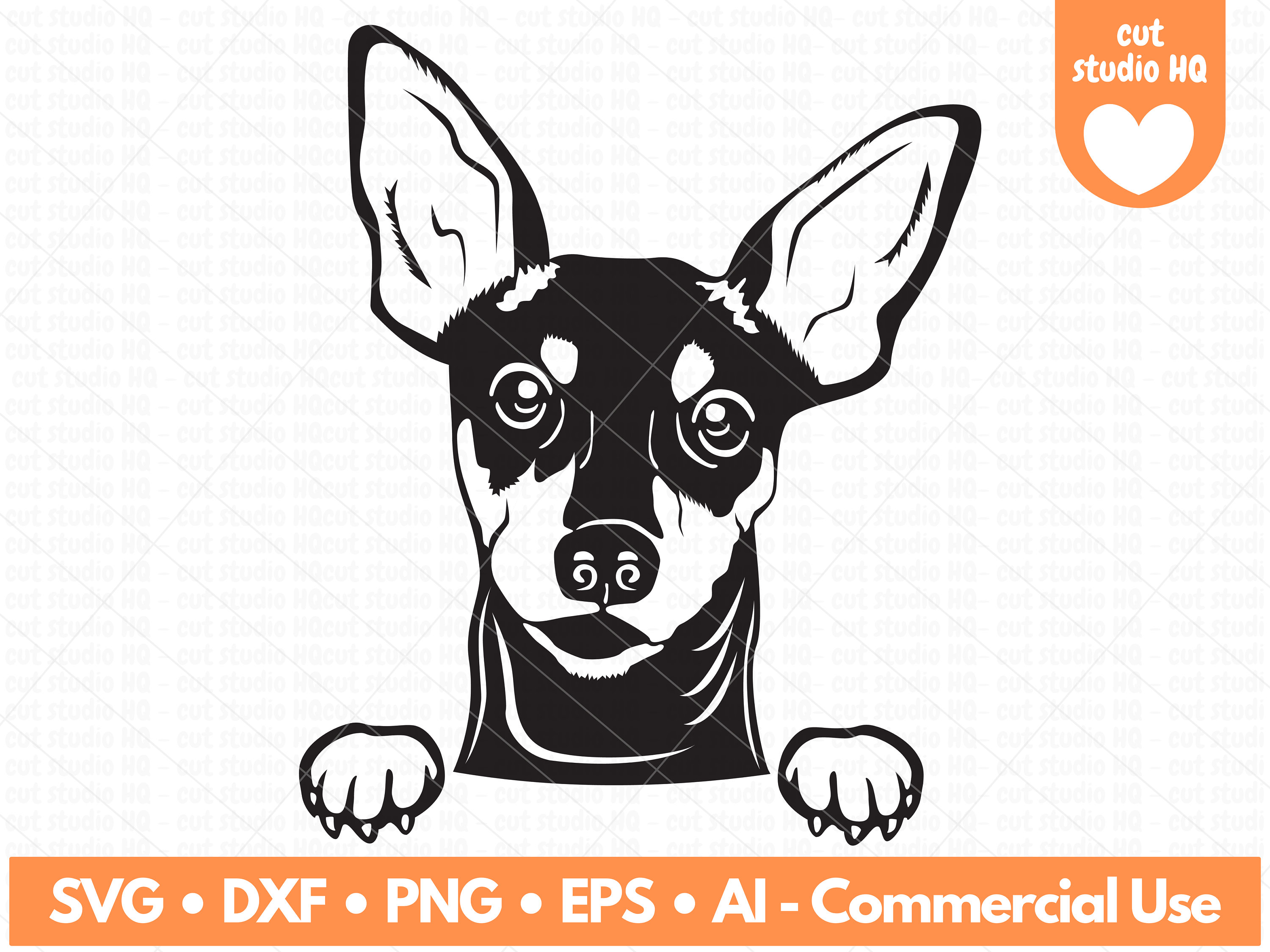 Miniature Pinscher Svgminiature Pinscher Clipartminiature - Etsy