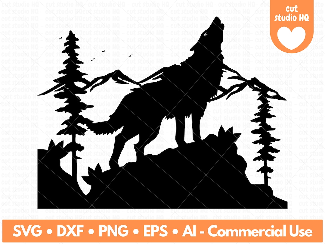 Wolf Svg Cut Files for Cricut, Wolf Silhouette Svg, Wolves Svg, Howling ...
