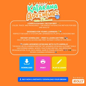 Katakana Adventure Part 1 Ebook | Practice, Learn Japanese Alphabet ...