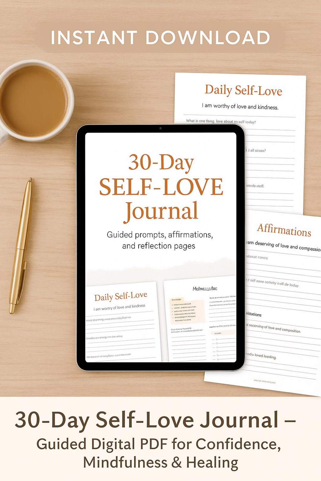30 Day Self Love Journal - Etsy