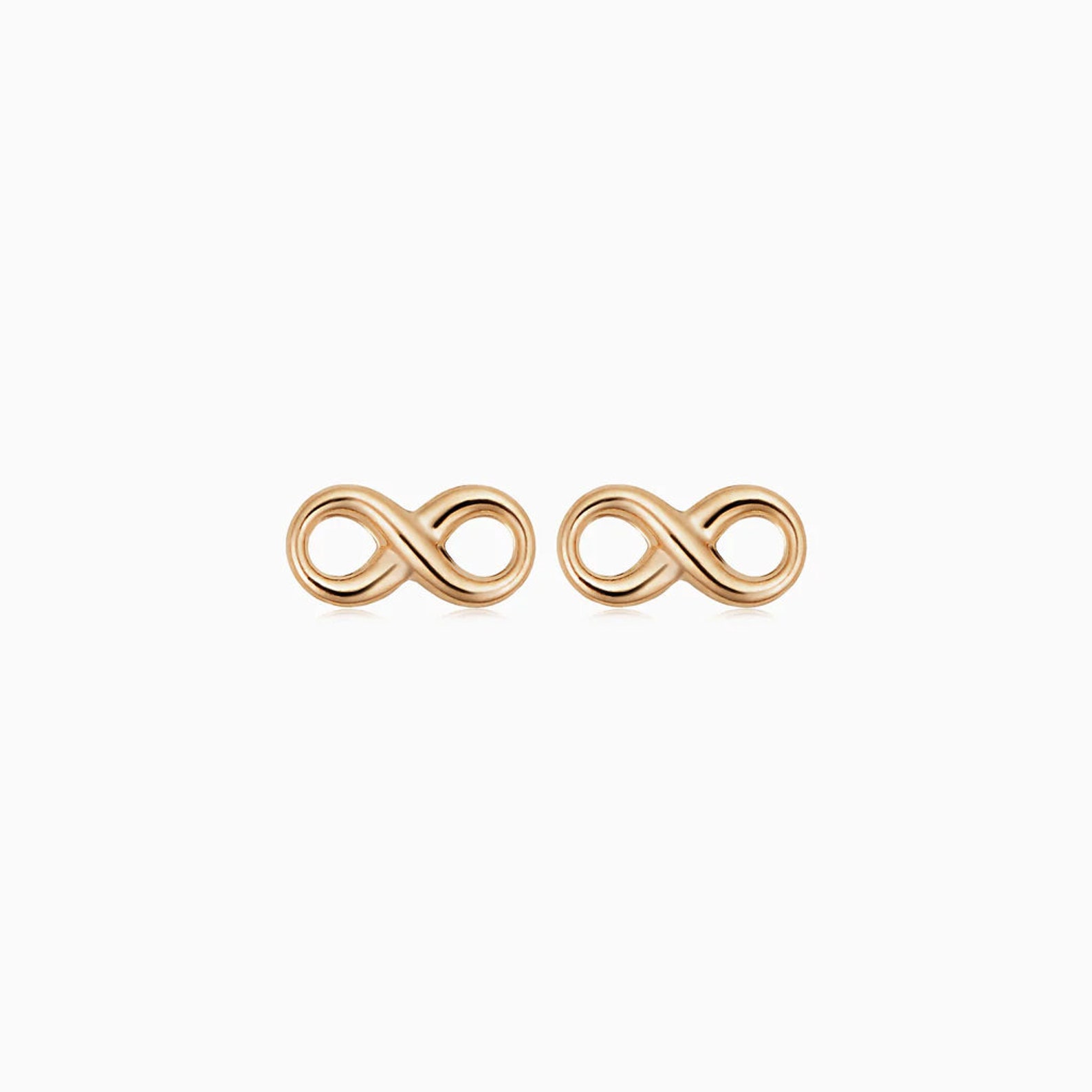 Gold Infinity Studs, Infinity Earrings, Infinity Studs, Sterling Silver Earrings, Birthday Gift ...