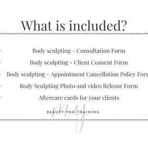 Body Sculpting Forms, Esthetician Form, Editable Forms, Body Sculpting ...