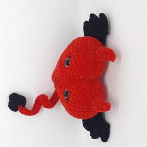 Plush Devil Heart PATTERN Crochet Heart Plush Pattern Plush Devil Heart ...