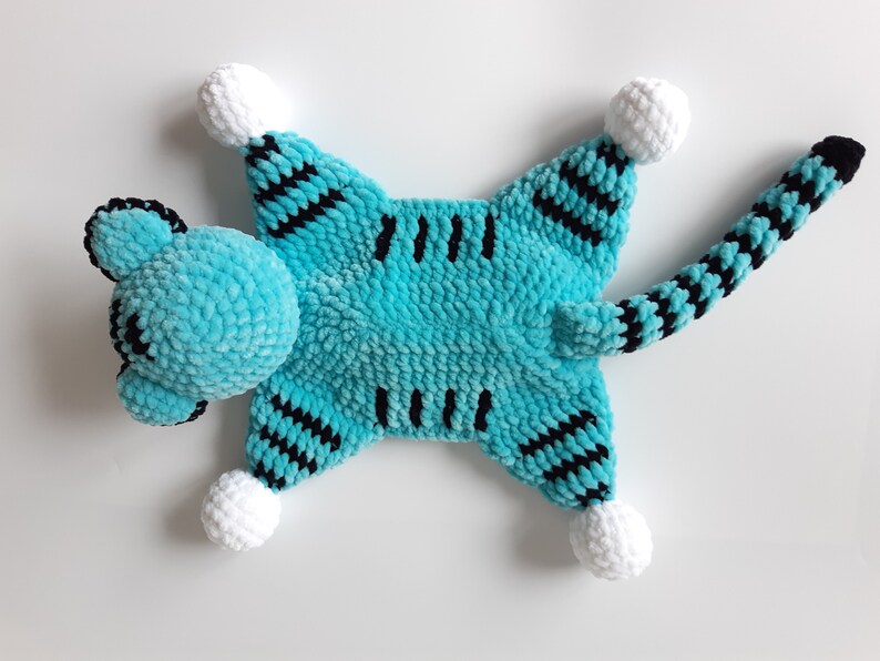 Lovey Tiger Comforter Plush Crochet Tiger Toy for Sleeping - Etsy