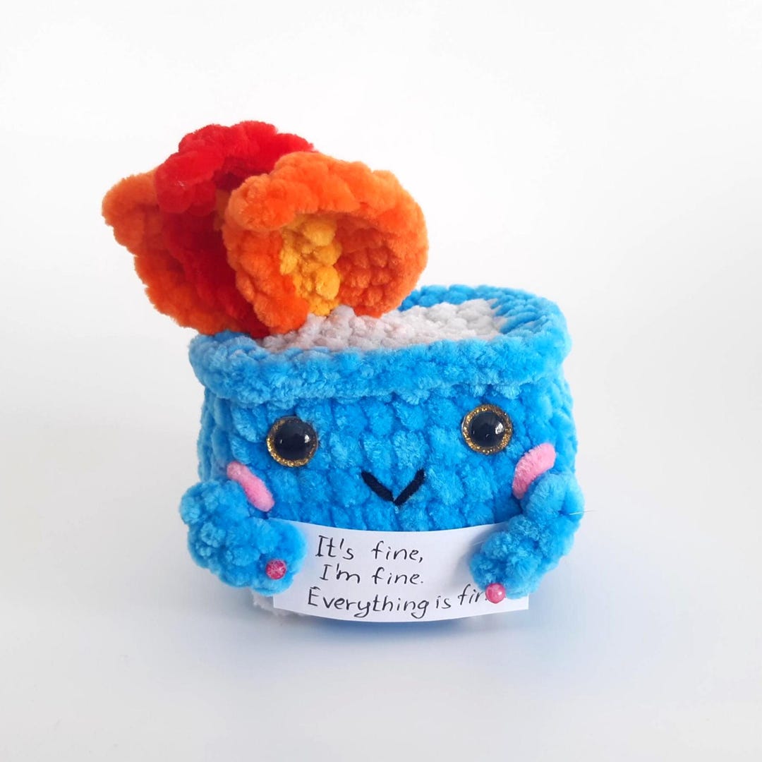 Crochet Dumpster Fire Plush: Handmade Emotional Support Toy - Etsy