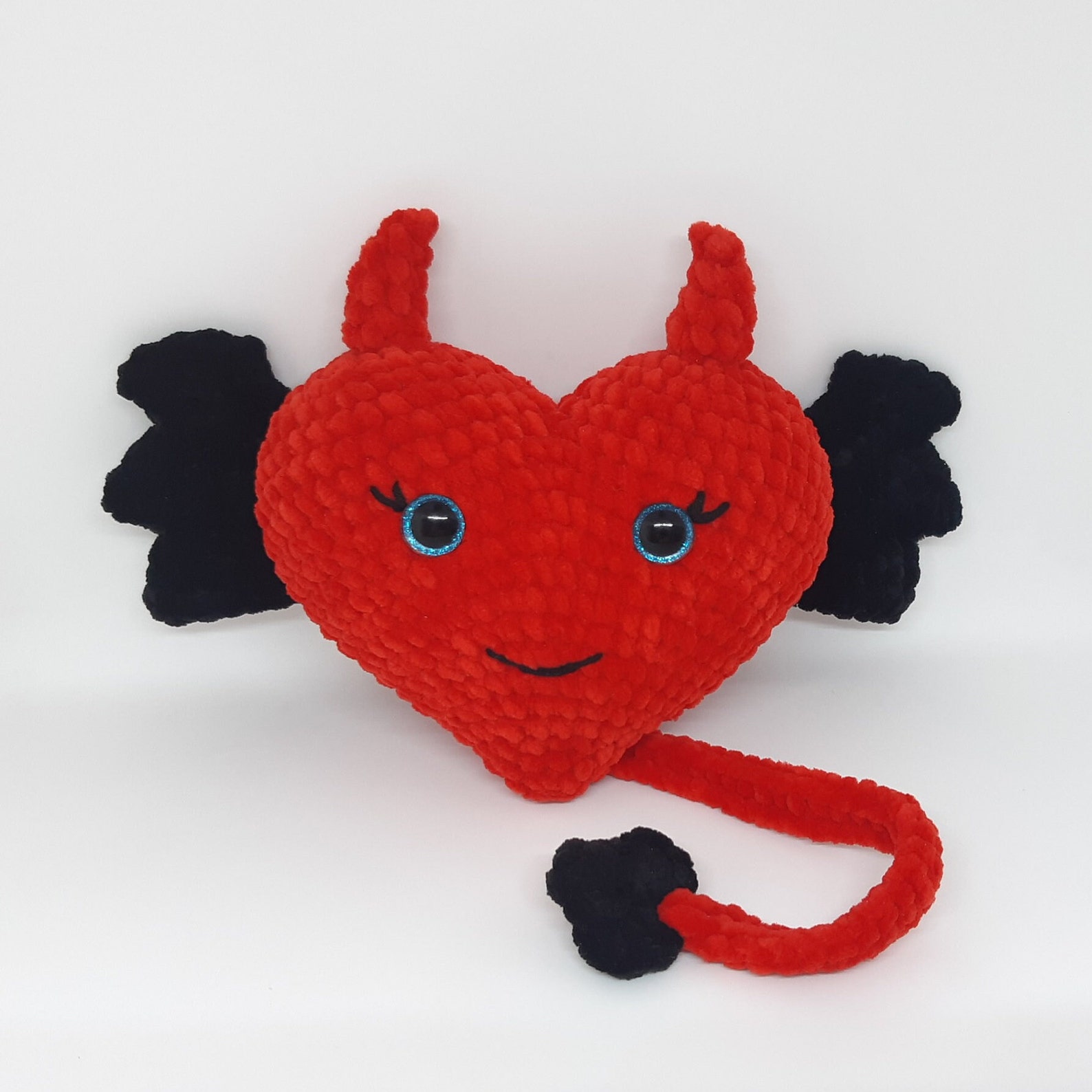 Plush Devil Heart PATTERN Crochet Heart Plush Pattern Plush - Etsy