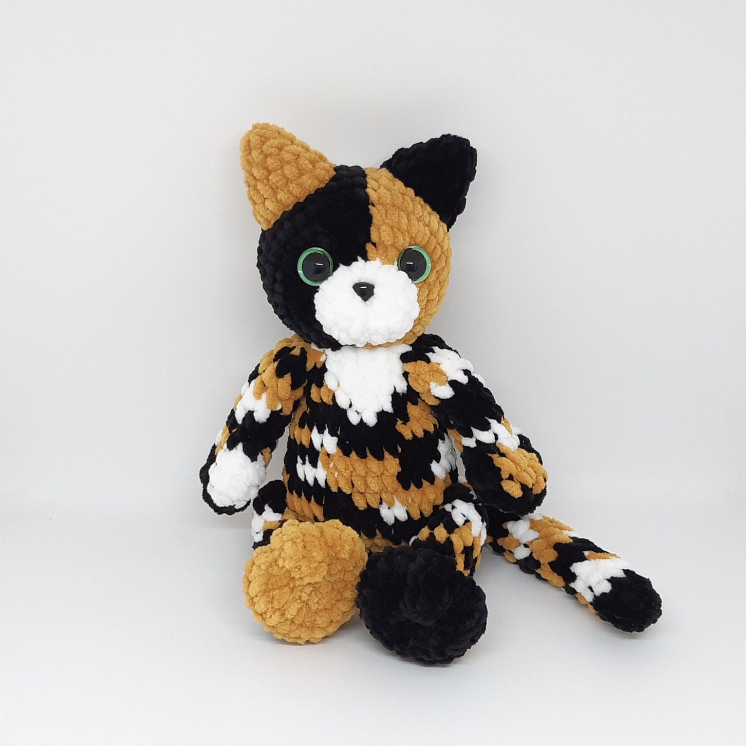 Calico Plush Crochet Cat Stuffed Animal Cute Crochet Plush Cat - Etsy ...