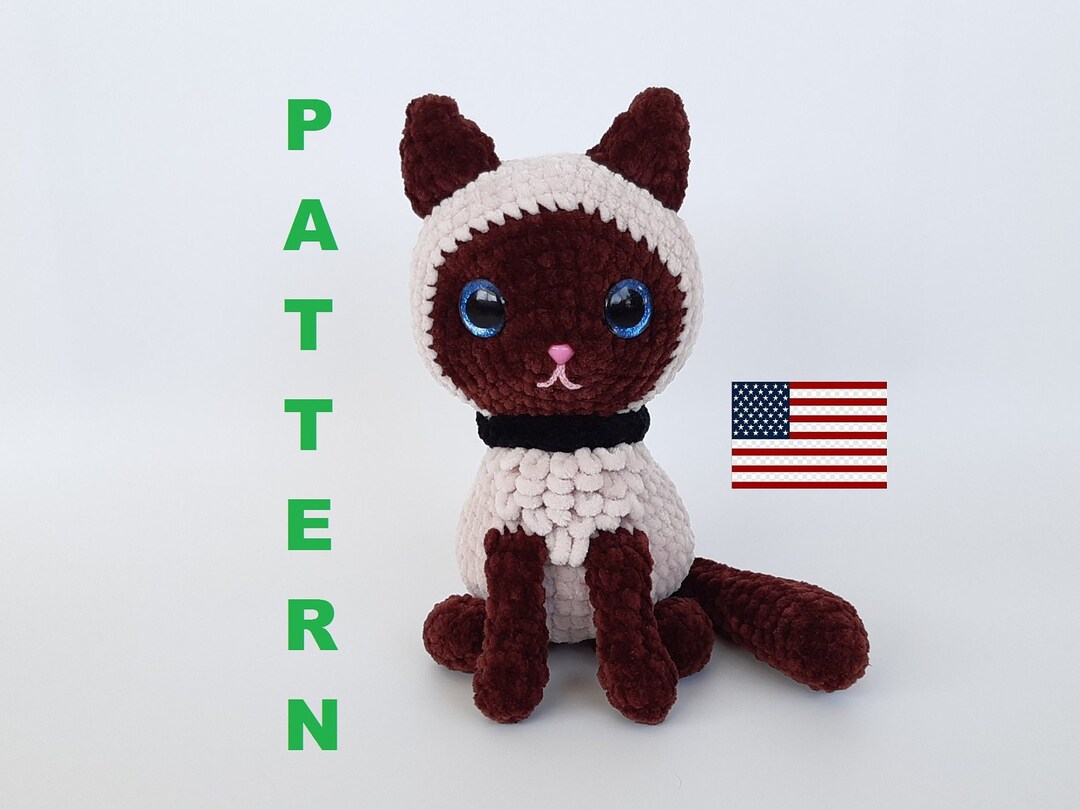 Siamese Cat Crochet Pattern: Amigurumi Plush Kitten (PDF) - Etsy