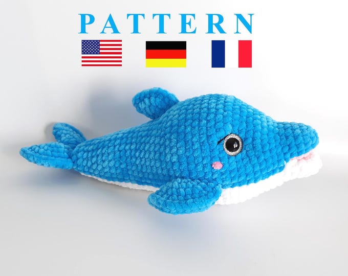 Dolphin Knitting Pattern, PDF, Instant Download - Etsy Canada