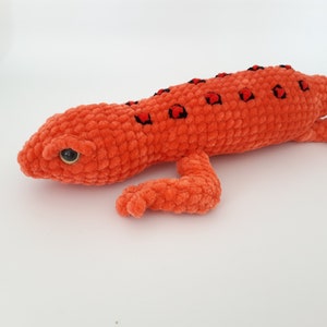 Red Spotted Newt 17 , Newt Stuffed Animal, Red Salamander, Crochet ...