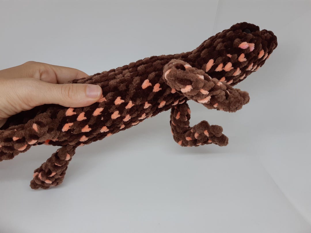 Crochet Newt 18 Plush Stuffed Crochet Salamander, Crochet Northern ...