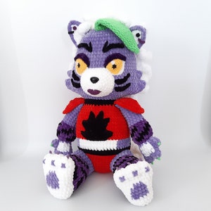 Crochet Roxanne Wolf Plush Toy 14'' Stuffed Hugging Plushie, Inspired ...