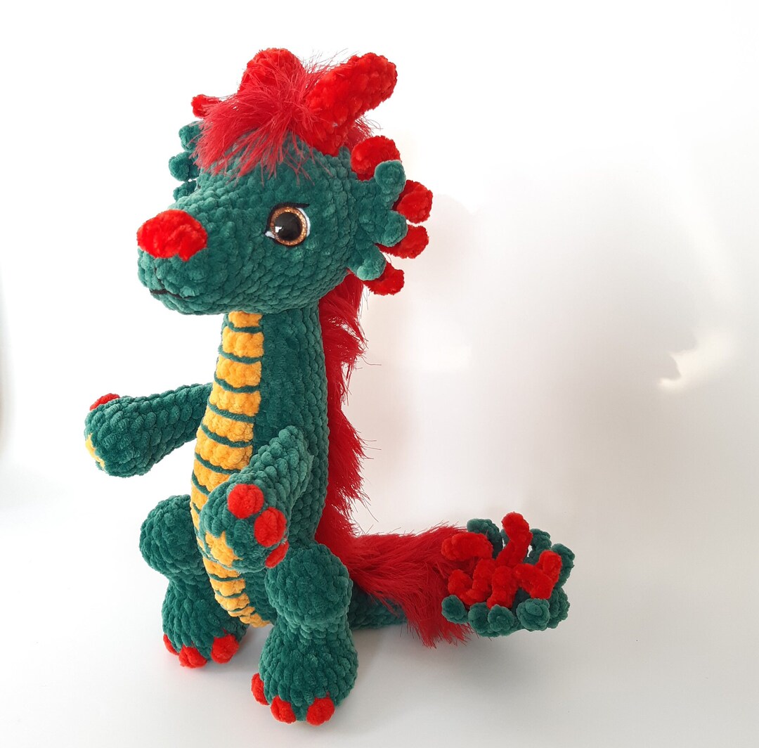 Green Eastern Dragon Plush Toy Stuffed Dragon Kawaii Plushie Doll Green ...