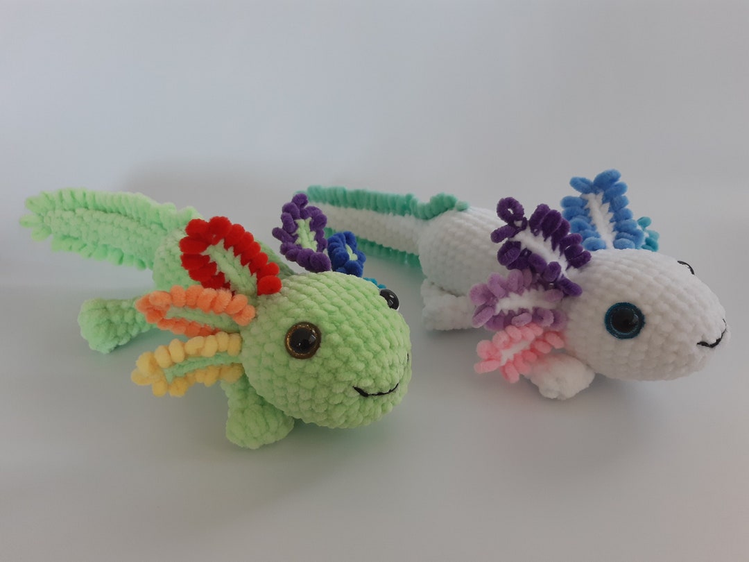 Custom Cute Axolotl Plush Toy Stuffed Axolotl Toy Plush Crochet Axolotl ...