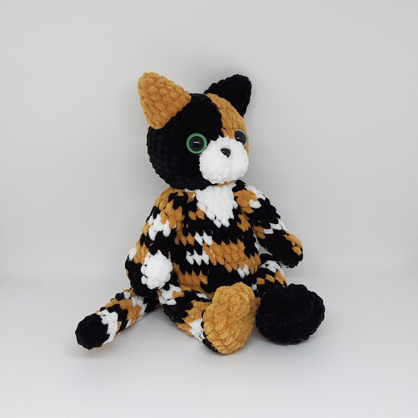 Calico Plush Crochet Cat Stuffed Animal Cute Crochet Plush Cat - Etsy ...