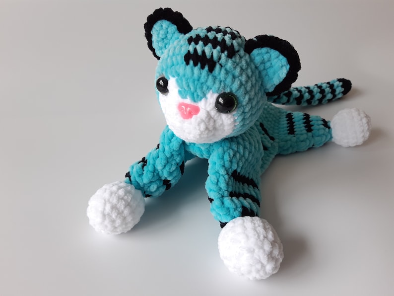 Lovey Tiger Comforter Plush Crochet Tiger Toy for Sleeping - Etsy
