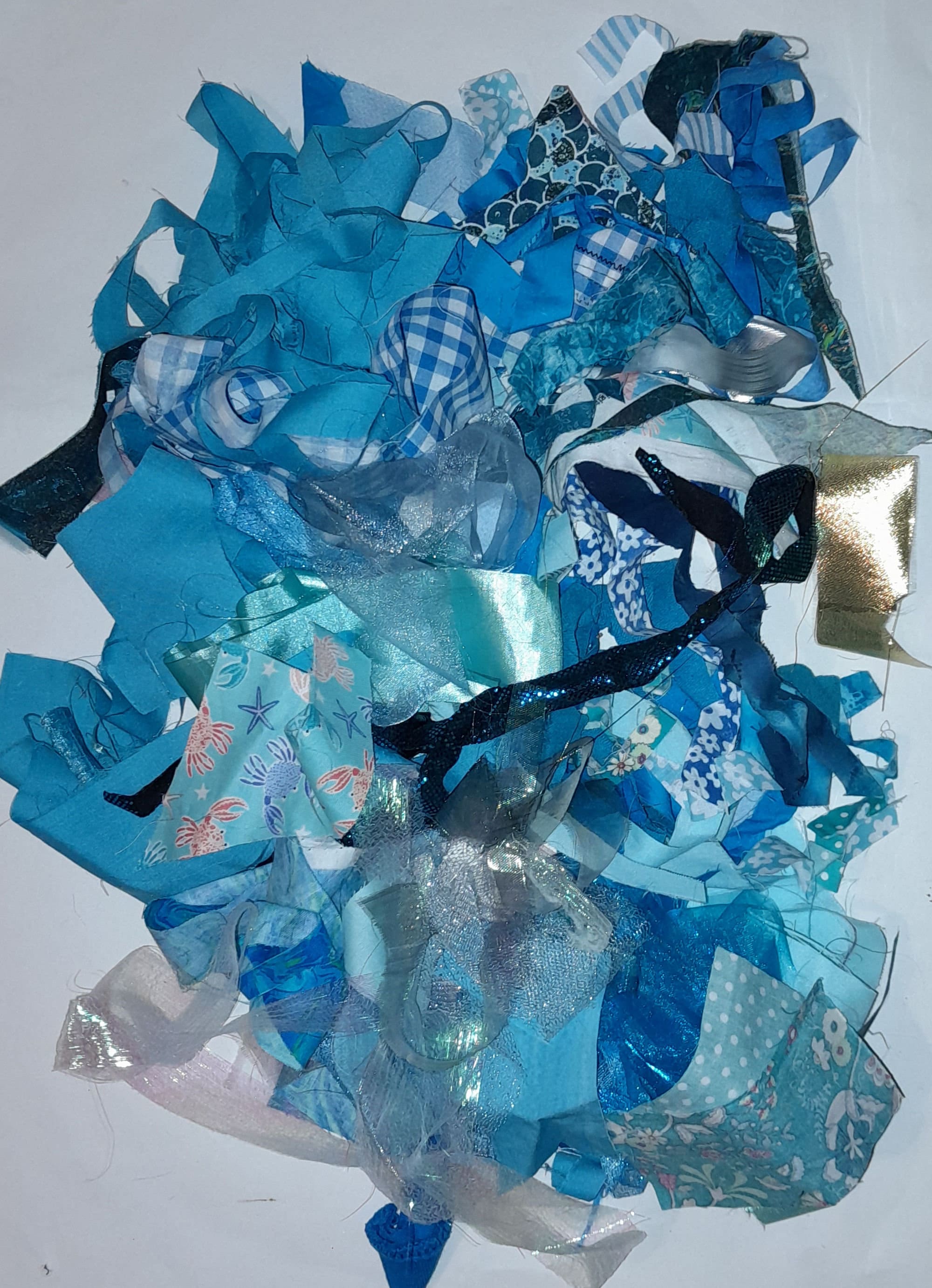 Eco-friendly Crumb Fabric Scraps. 75/150gms, 6 Colourways. Great for ...