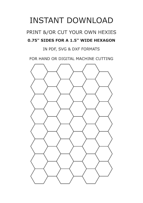 Printable Hexagon Templates