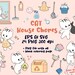 Cat HOUSE CHORES, Clip Art, PNG, Vector, Eps, Ai, Svg, Printable ...