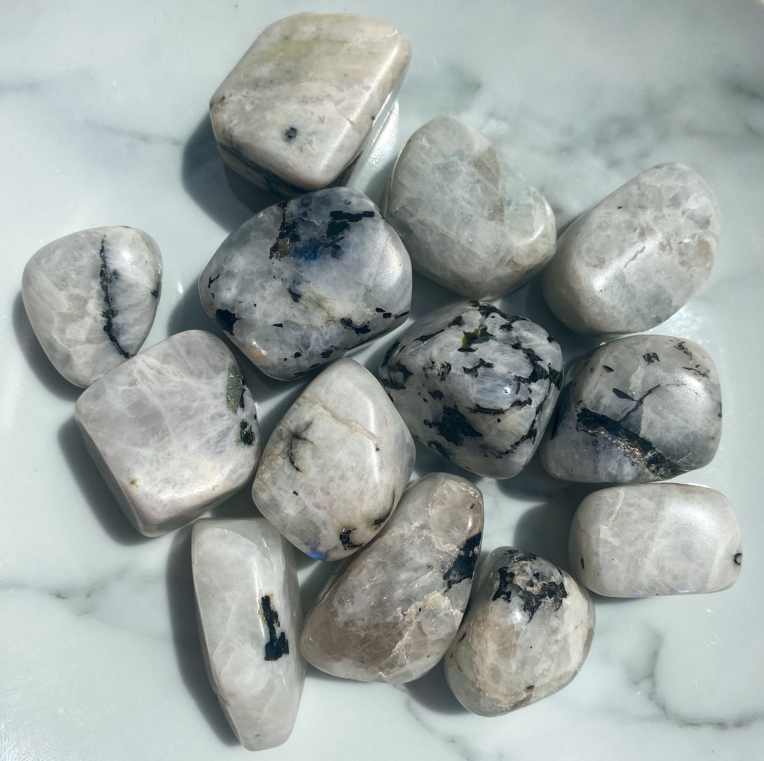 Rainbow Moonstone Tumble Stone Inner Growth Strength Calming - Etsy