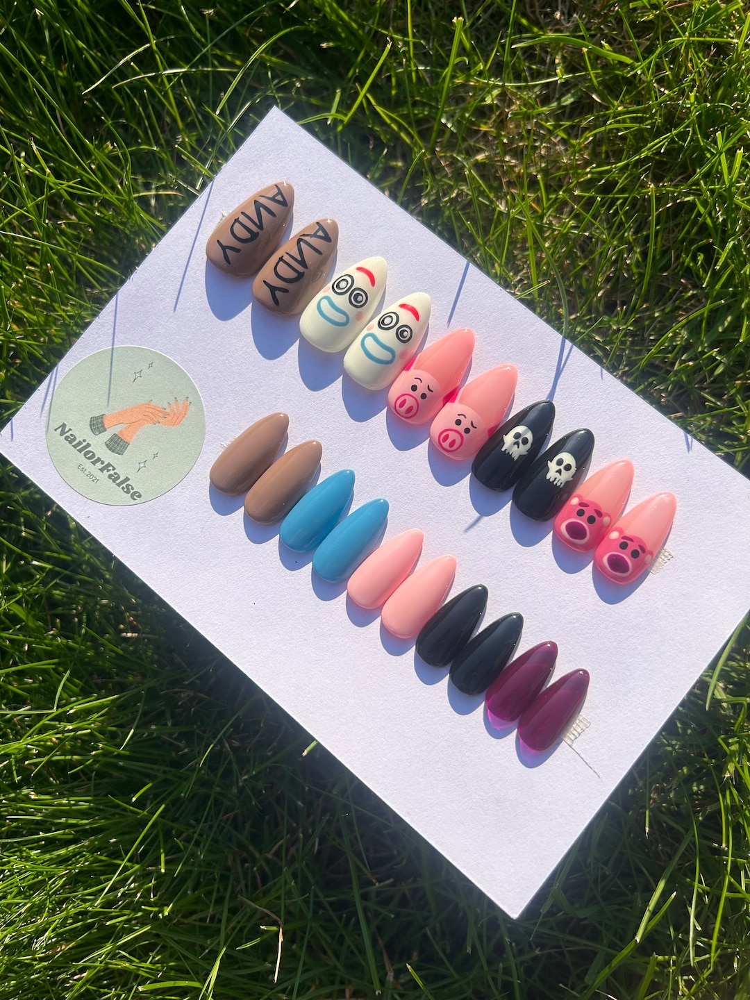 Toy Story False Nails. Toy Story Inspired Hand Painted Gel Press-on ...