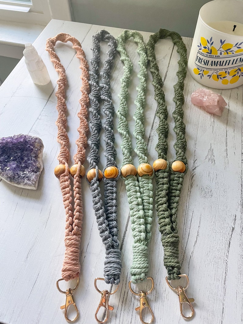 Beaded Macrame Lanyard - Etsy