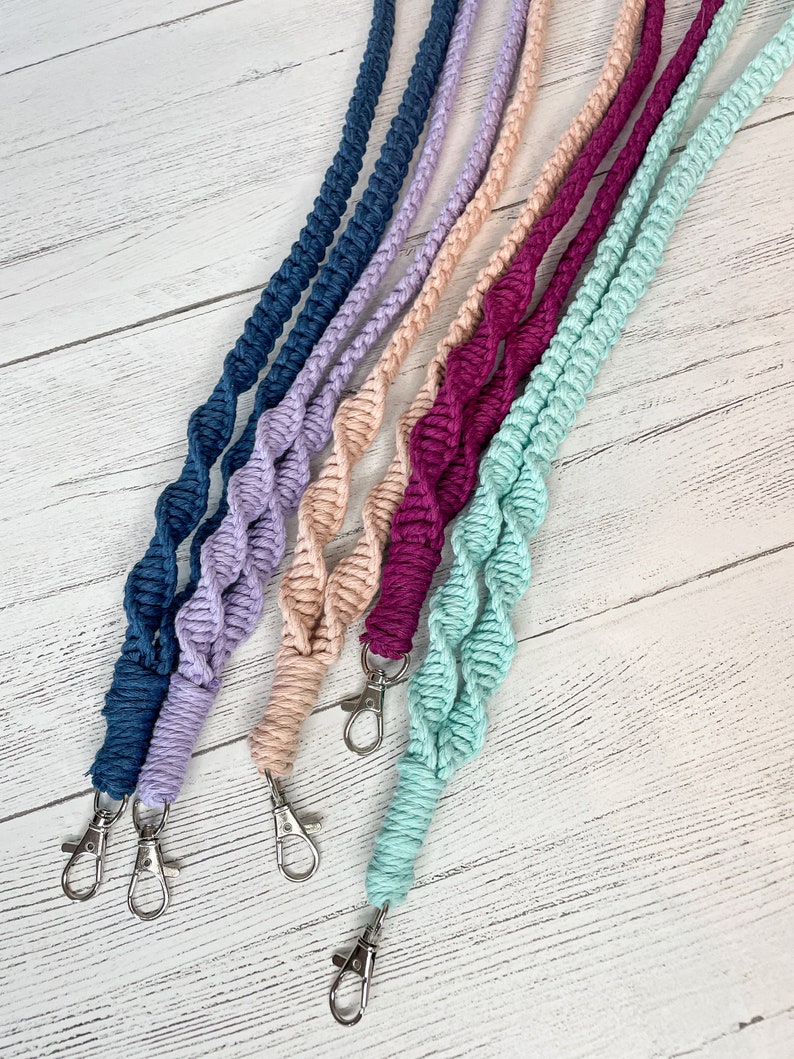 Colorful Macrame Lanyard - Etsy