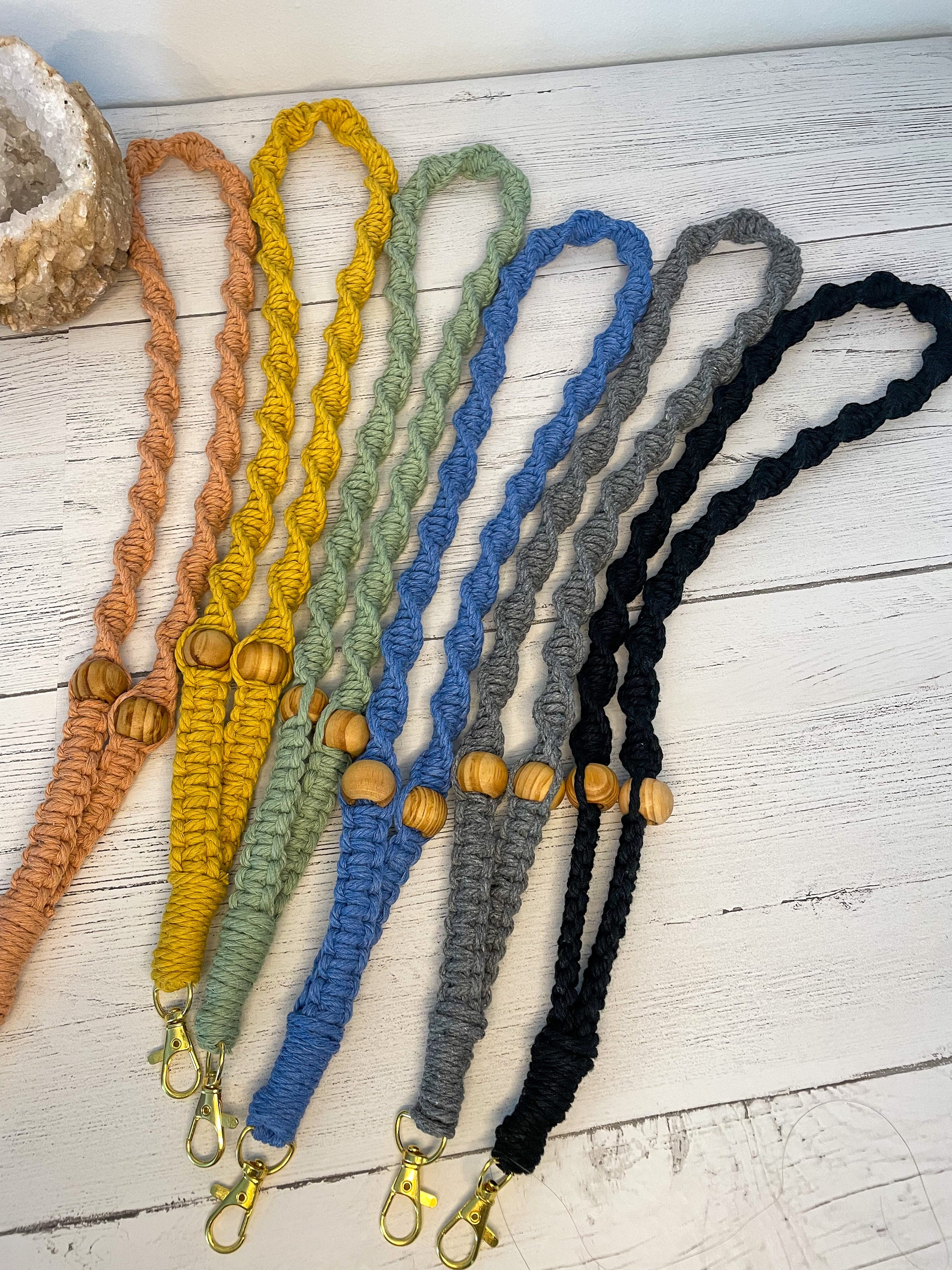 Beaded Macrame Lanyard - Etsy