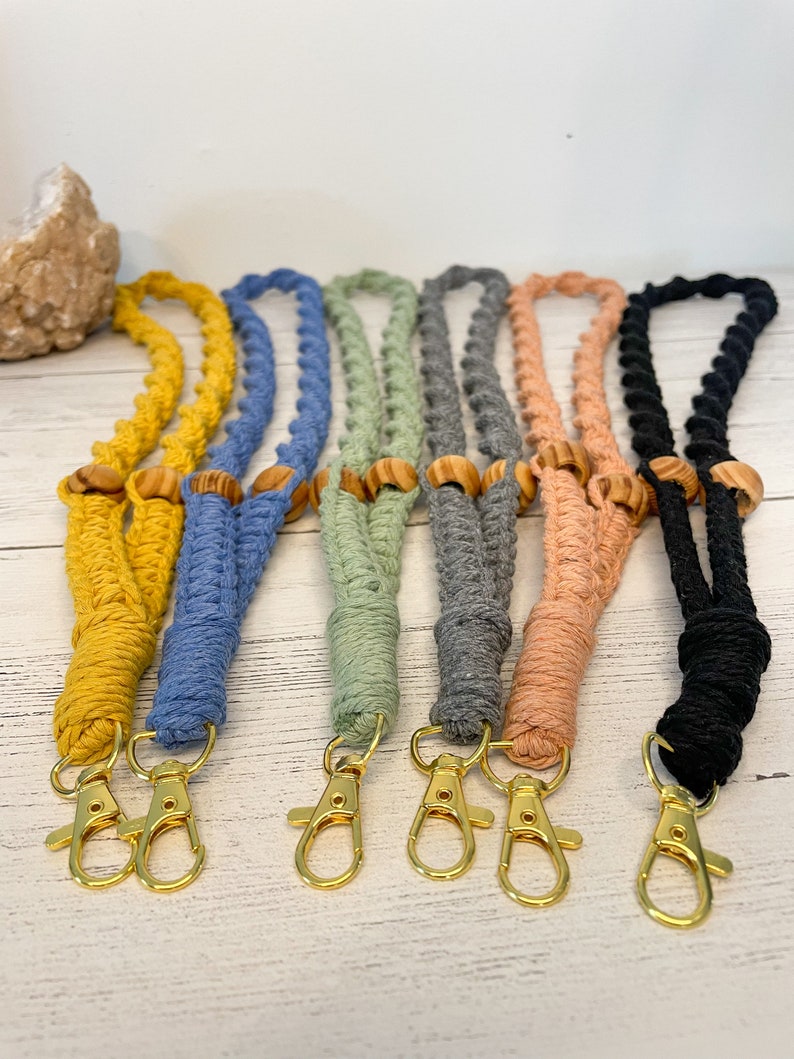 Beaded Macrame Lanyard - Etsy