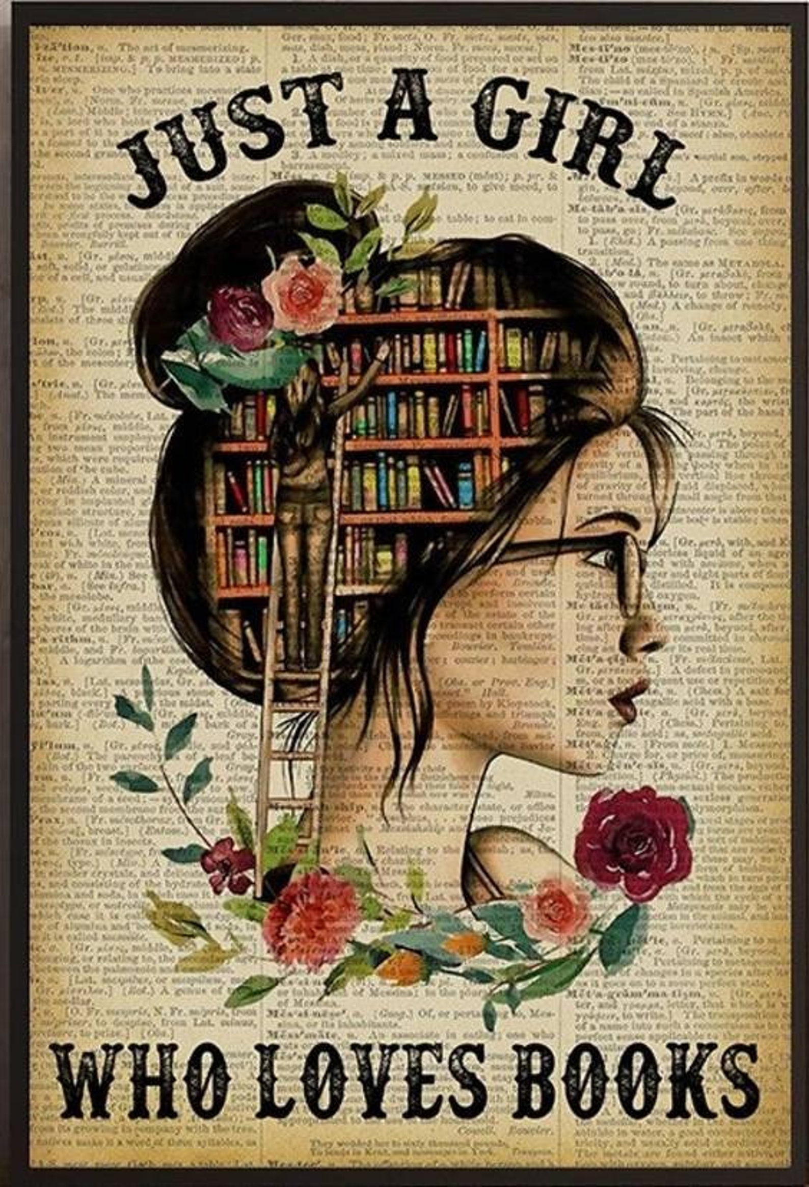 Beautiful Bookworm Custom Wood Art Plaque, Reader, African American ...