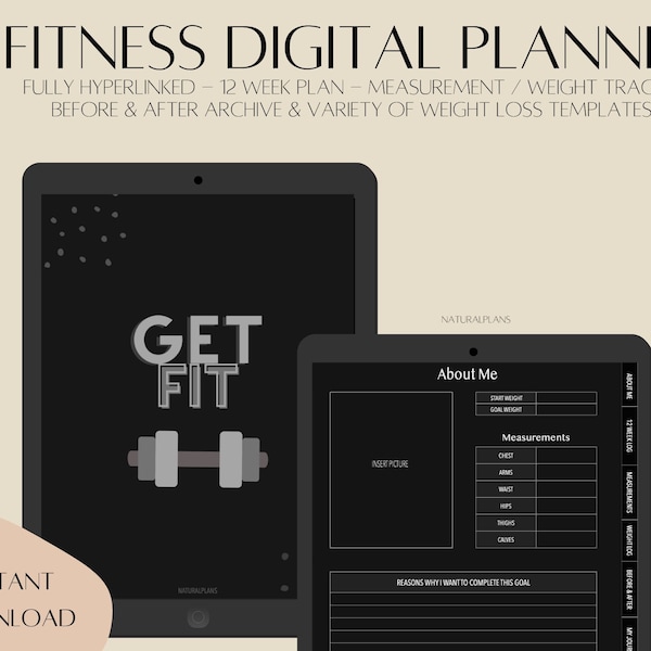 Fitness Planner - Etsy