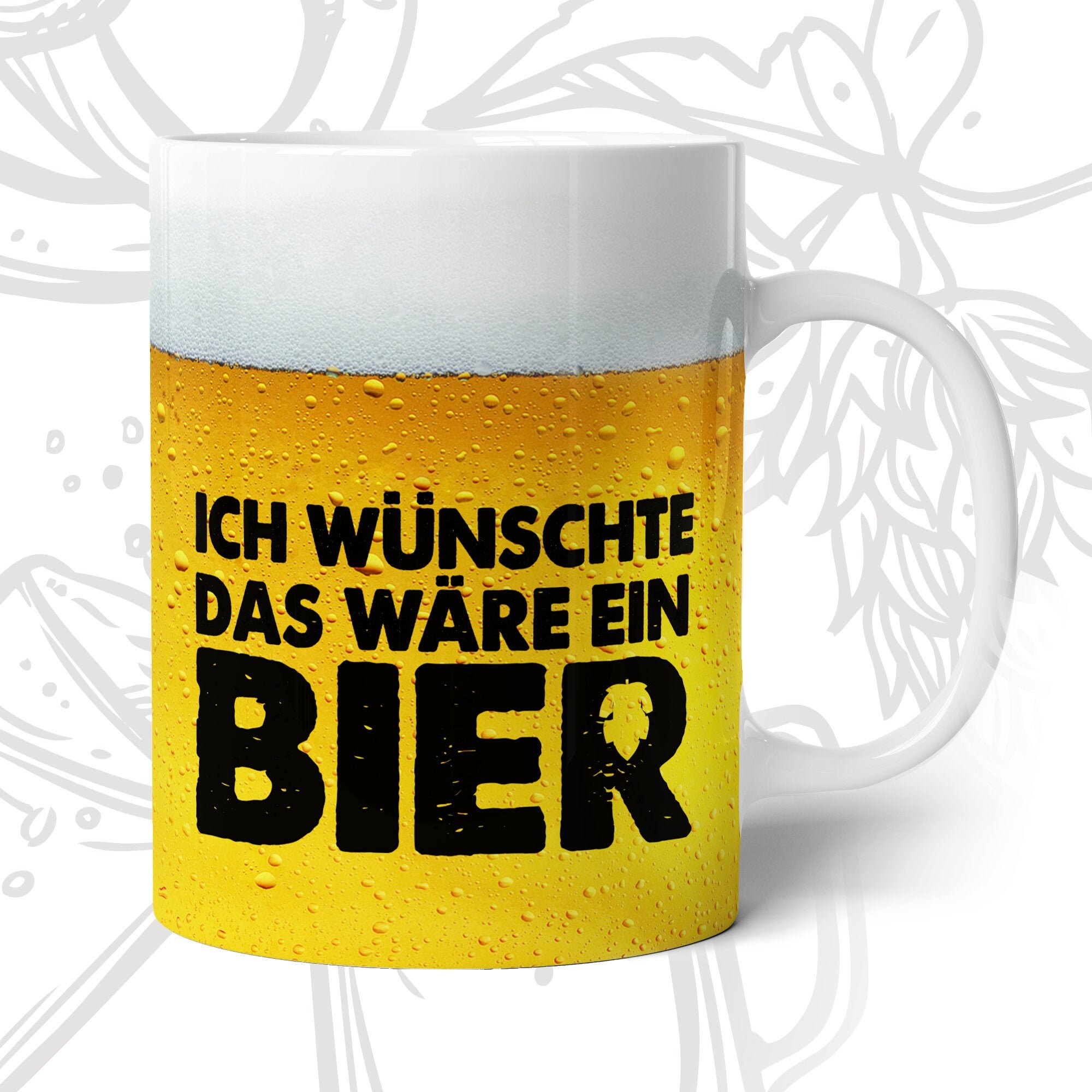 Tasse mit Bier Spruch für Männer Ich wünschte das wäre ein | Etsy