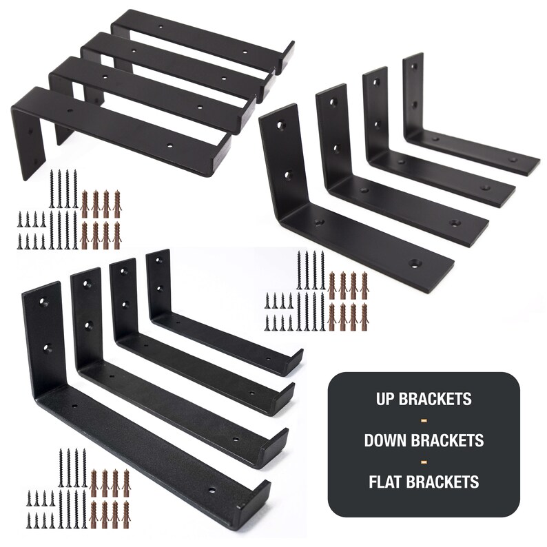 Shelf Brackets Heavy Duty Scaffold Industrial Matt Black Steel - Etsy