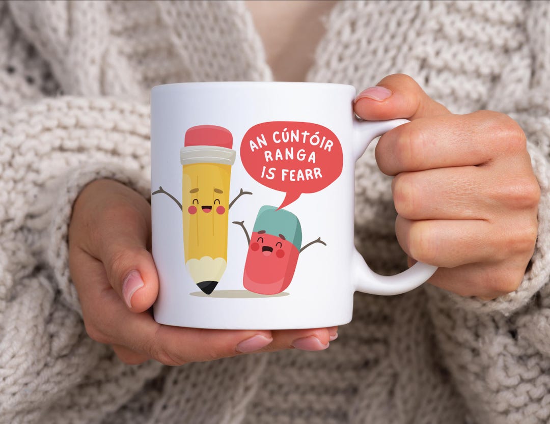 Múinteoir Teacher Classroom Assistant Irish Language Mug, Gaeilge ...