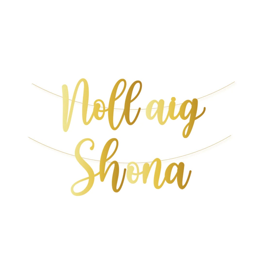Nollaig Shona - Gold - Happy Christmas Irish Language Bunting - Irish ...