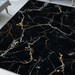 Black, Silver and Gold Marble Texture Rug Area Rug, Custom Rug, Living ...