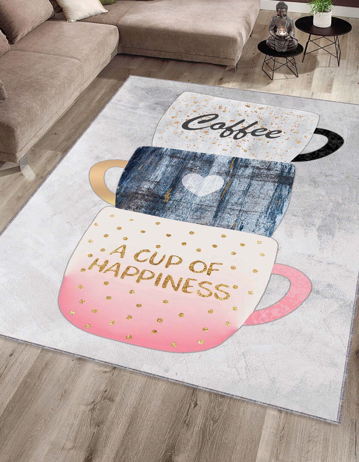 Coffee Cup Rug, Kitchen Rug, Modern Rug, Custom Rug, Living Room Rug ...