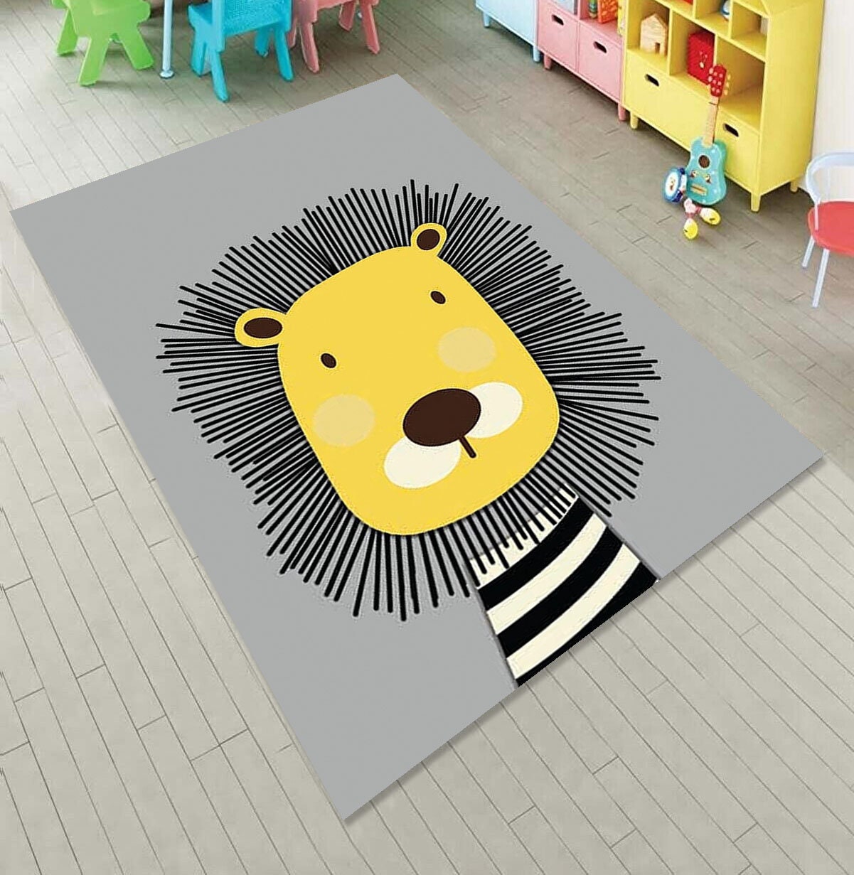Lion King Rug Lion Rug Yellow Lion Room Rug Non-slip Gift - Etsy