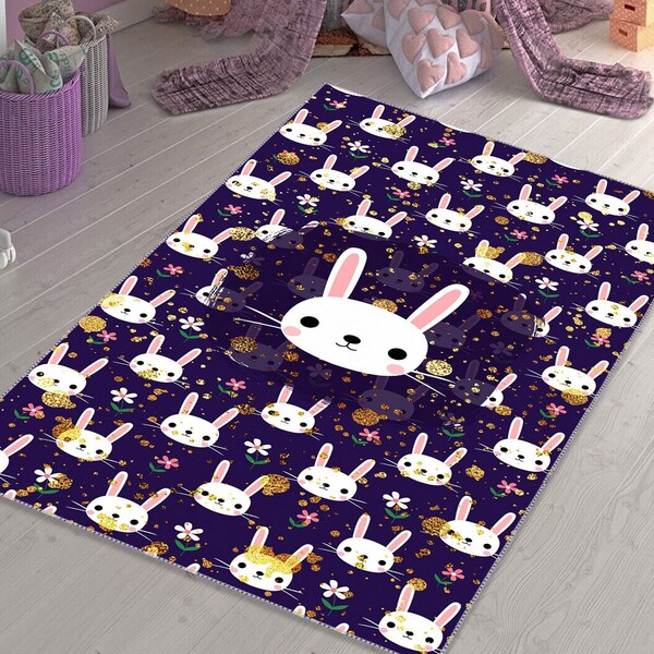Bunny Rug - Etsy