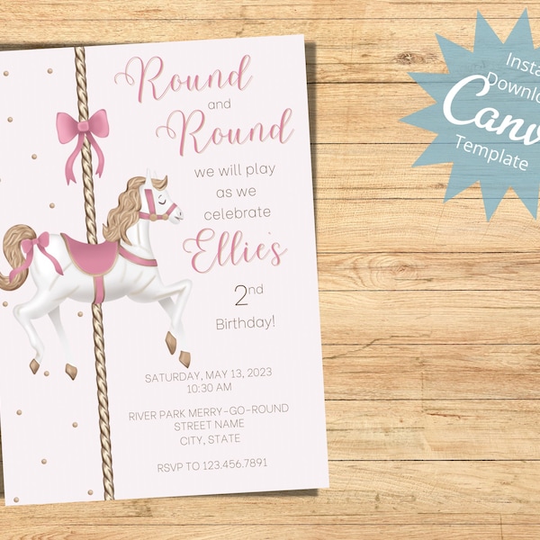 Carousel Invitation - Etsy