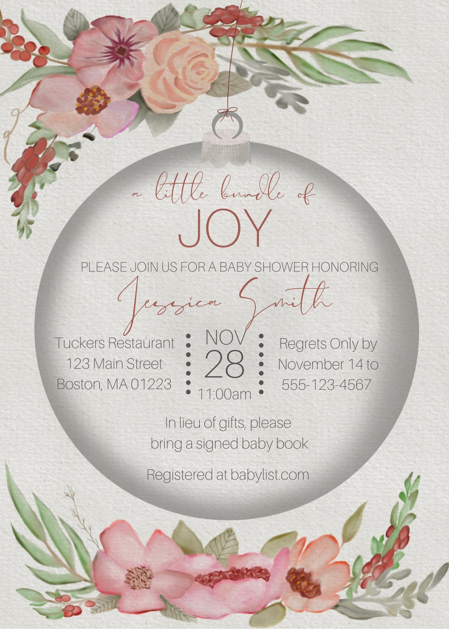 Editable Baby Shower Invitation Holiday Theme Shower Invite - Etsy