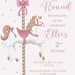 Editable Merry Go Round Invitation, Girl Birthday Invite, Carousel ...